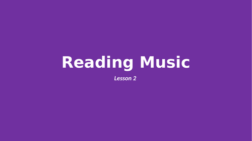 Reading Music | Teaching Resources