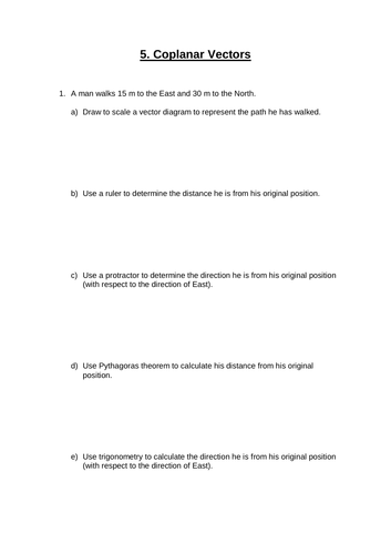 Resolving and Adding Coplanar Vectors | A Level Physics | Teaching ...