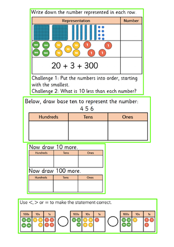 Year 3 Different representations of numbers | Teaching Resources