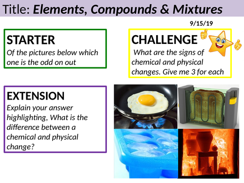 Elements, Compounds and Mixtures | Teaching Resources