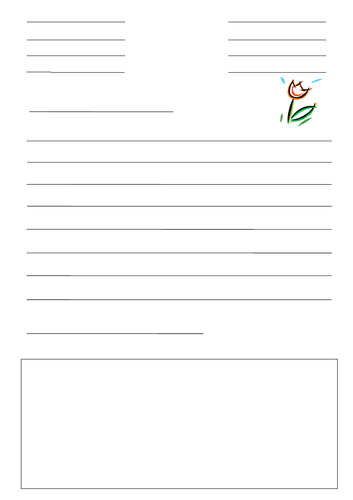 Letter writing template | Teaching Resources