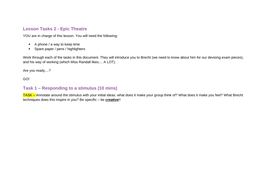 Introduction to Brecht Complete Lesson Bundle | Teaching Resources