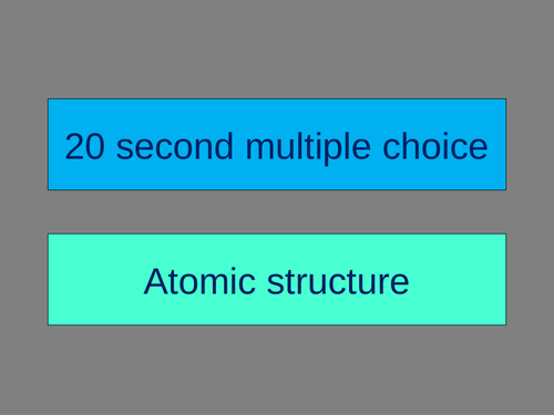 Atomic Structure OCR AS Chemistry | Teaching Resources