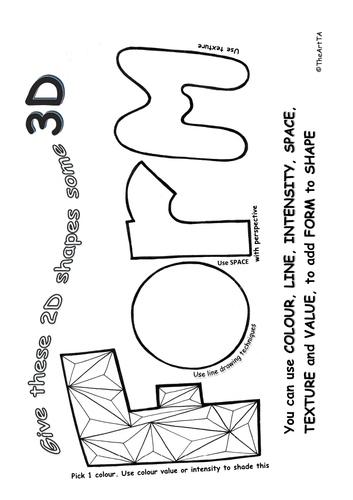Elements of Art - Shape and Form | Teaching Resources