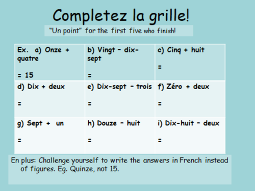 Les nombres - Numbers - French - Year 7 | Teaching Resources
