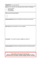 Debate Planning Sheet - KS3/4/5 | Teaching Resources