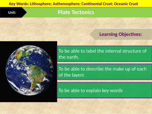 Geography- Lesson 1 Internal structure of the earth | Teaching Resources