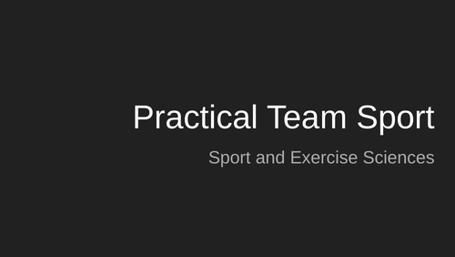 QCF Unit 18: Practical Team Sport - whole unit | Teaching Resources