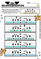 Balance The Equation Visual Worksheet - Years 1 and 2 | Teaching Resources