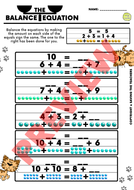 Balance The Equation Visual Worksheet - Years 1 and 2 | Teaching Resources