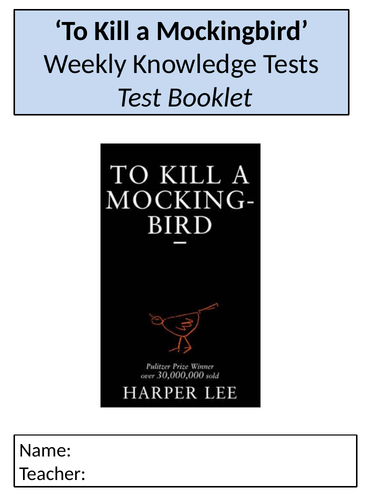 To Kill a Mockingbird: Knowledge Booklets | Teaching Resources