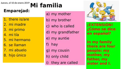 Mi Familia - My Family - Spanish - KS3 | Teaching Resources
