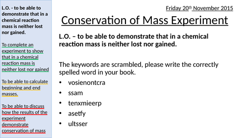 KS3 Atoms Elements Compounds Full Module | Teaching Resources