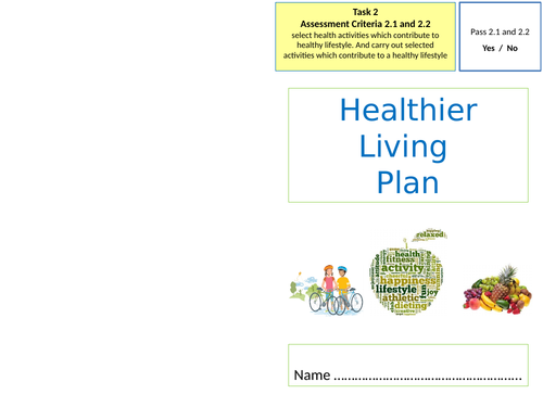 Healthy Living Work Booklet with activities | Teaching Resources