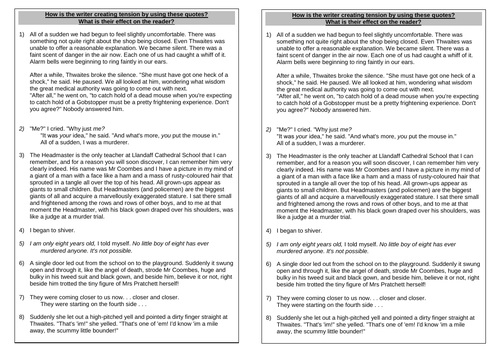 Tension in Chapter 5 and 6 from 'Boy' by Roald Dahl | Teaching Resources