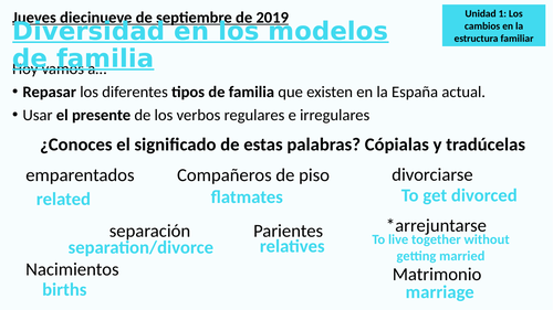 Diversidad en los modelos de familia | Teaching Resources