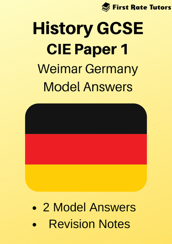A* Weimar Germany Model Answers: GCSE History Revision Pack | Teaching ...
