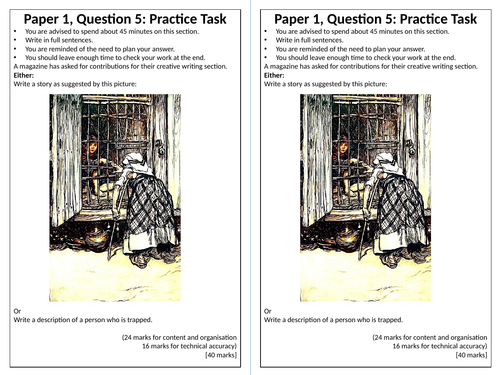 Paper 1, Q5 Practice Tasks Set One | Teaching Resources