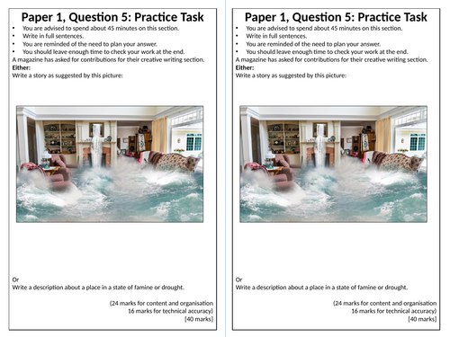 Paper 1, Q5 Practice Tasks Set One | Teaching Resources