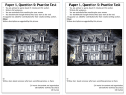 Paper 1, Q5 Practice Tasks Set One | Teaching Resources