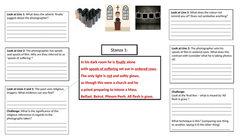 War Photographer - worksheets | Teaching Resources