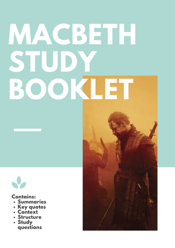 Macbeth GCSE Study and Revision Booklet AQA EDEXCEL | Teaching Resources