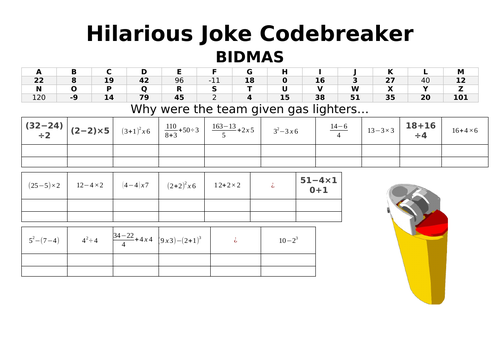 THE ULTIMATE MATHS CHALLENGE: BIDMAS CODEBREAKER | Teaching Resources