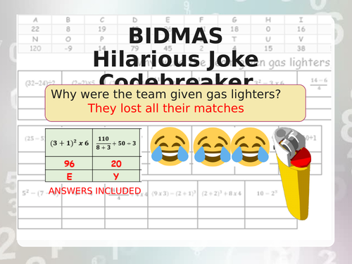THE ULTIMATE MATHS CHALLENGE: BIDMAS CODEBREAKER | Teaching Resources