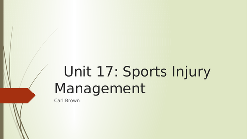 Unit 17 Sports injuries | Teaching Resources