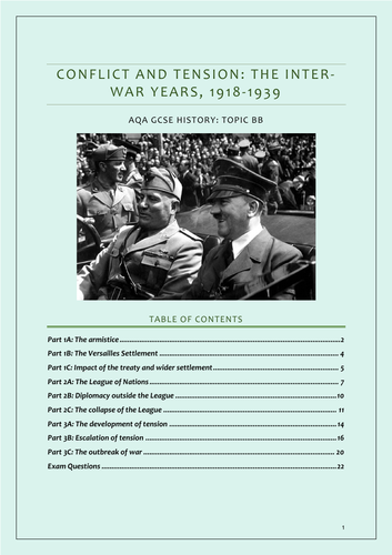 GCSE History: The Inter-War Years, 1918-1939 Revision Guide | Teaching ...