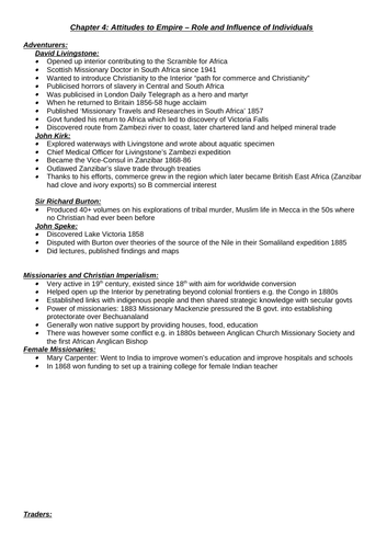 AQA AS/A-Level History British Empire Revision Notes Summarised ...