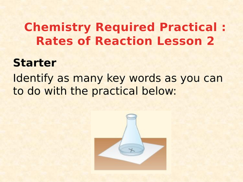 AQA Chemistry Topic 8: Rates of Reaction Required Practical | Teaching ...