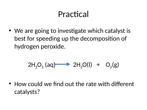 AQA Chemistry Topic 8: The Effect of Catalysts | Teaching Resources