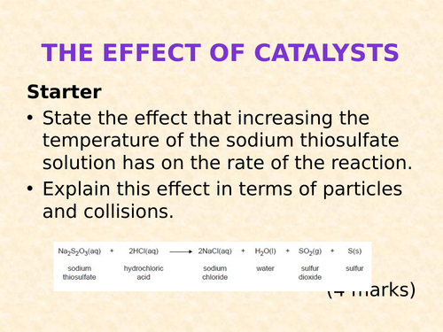 AQA Chemistry Topic 8: The Effect of Catalysts | Teaching Resources