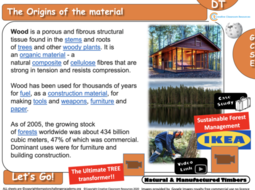 GCSE DT Theory (New Spec) – Natural & Man-Made Timbers | Teaching Resources