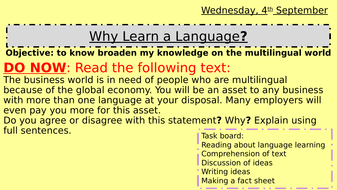 Why learn a language? | Teaching Resources