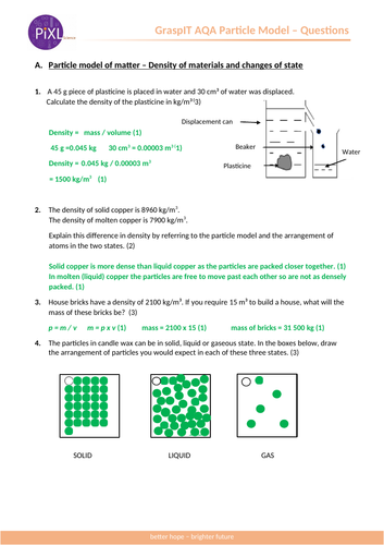 AQA - Physics Particle Model of Matter | Teaching Resources