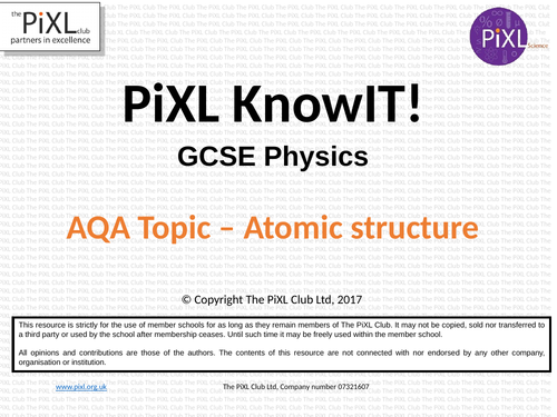 GCSE - Physics - Atomic Structure | Teaching Resources GCSE - Physics - Atomic Structure | Teaching Resources