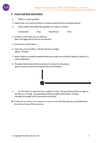 GCSE - Physics - Forces | Teaching Resources