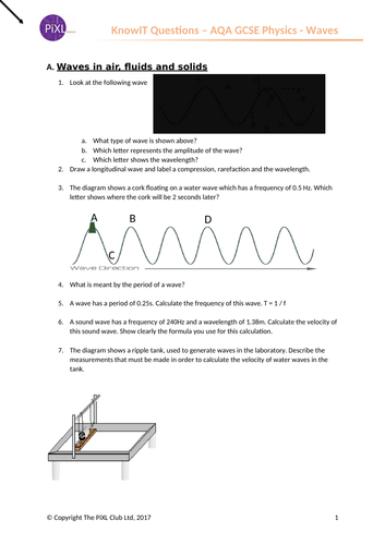GCSE - Physics - Waves | Teaching Resources