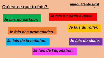 Year 7- Studio 1- French- Qu’est-ce que tu fais? | Teaching Resources