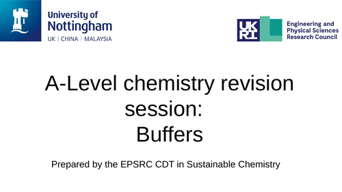 Buffers - A level chemistry revision session | Teaching Resources
