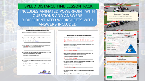 Compound Measures-Speed-Distance and Time Lesson Pack | Teaching Resources