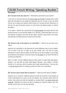 FREE SAMPLE - GCSE French Writing & Speaking Booklet + model answers ...