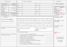 French - films - émissions - media topic (reading, grammar, translation ...