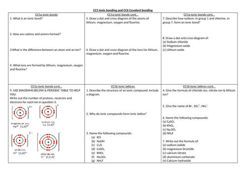 EDEXCEL GCSE Chemistry CC1-17 revision summary sheet | Teaching Resources EDEXCEL GCSE Chemistry CC1-17 revision summary sheet | Teaching Resources