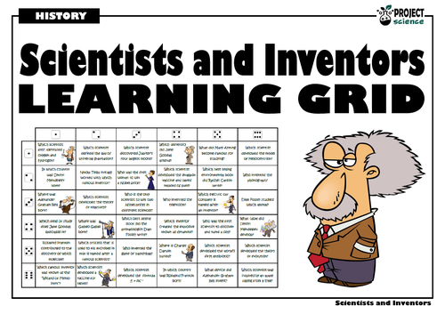 Scientists and Inventors Learning Grid | Teaching Resources