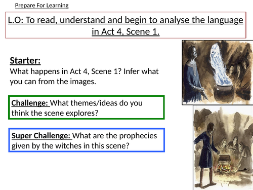 Macbeth - To read, understand and analyse the language in Act 4, Scene ...