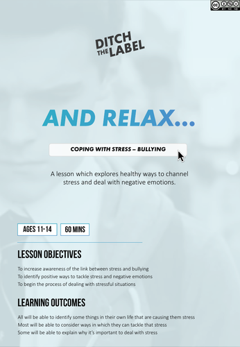 And Relax... - from Ditch the Label | Teaching Resources