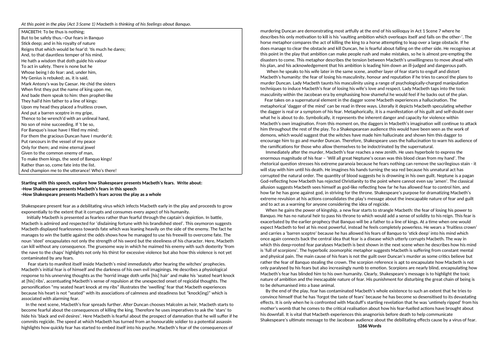 Macbeth exam responses | Teaching Resources